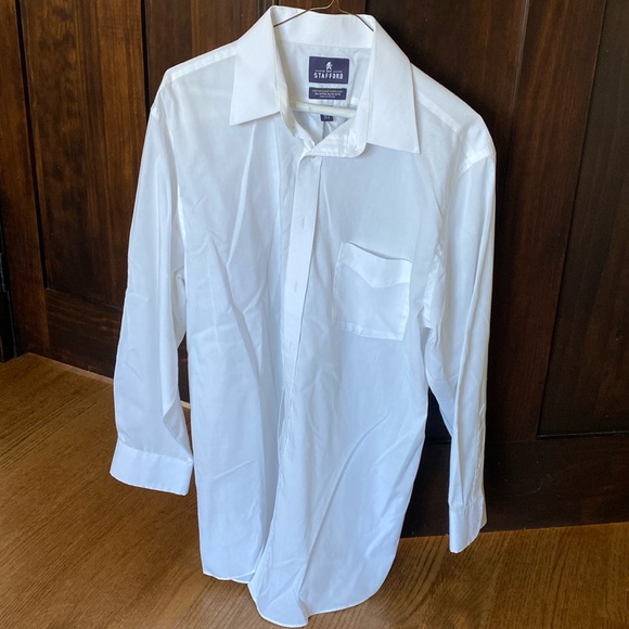 Stafford | Shirts | Mens White Stafford Long Sleeve Button Down Dress Shirt | Poshmark
